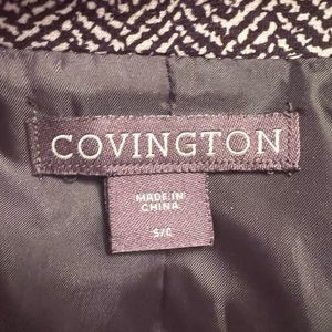 Covington | Jackets & Coats | Covington Jacket Black White Faux Leather ...